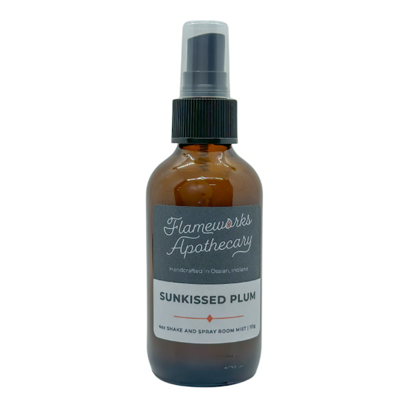 Sunkissed Plum 4 oz Shake and Spray Room Mist – Flameworks Apothecary
